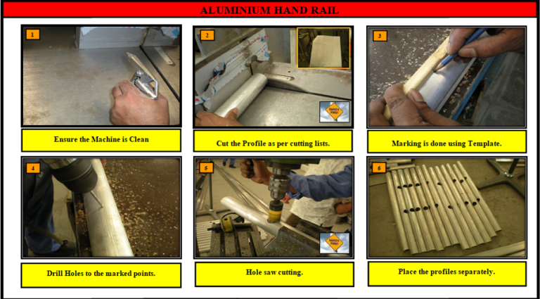 Aluminum Stair Railing Handrail Fabrication Method – Method Statement HQ